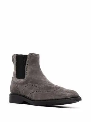 Hogan Elasticated Side-panel Boots - Grey