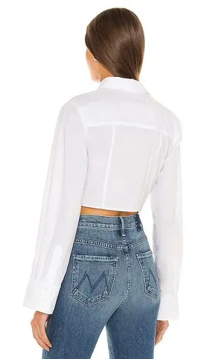 L'academie Zofia Button-up Shirt With Front Tie Detail