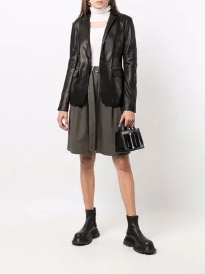 P.a.r.o.s.h Single-breasted Leather Blazer