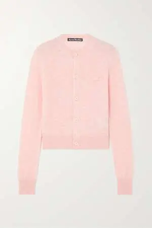 Acne Studios Appliquéd Wool Cardigan Blush