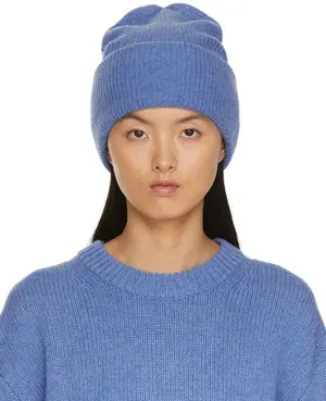 LISA YANG LISA YANG Black Stockholm Beanie - De Blue