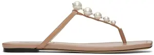 JIMMY CHOO Jimmy Choo Pink Alaina Flat Sandals Ballet Pink