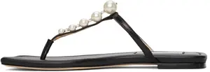 JIMMY CHOO Jimmy Choo Pink Alaina Flat Sandals Black/white
