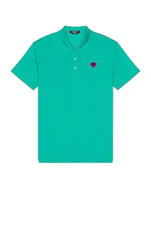 Versace Polo - Turquoise & Dark Orchid