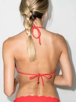 Marysia Broadway Scalloped Bikini Top - Red