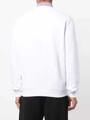 MSGM Logo-print Crew Neck Sweatshirt - White