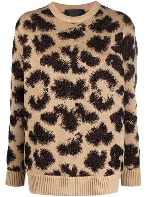 Philipp Plein Lurex Leopard Jumper