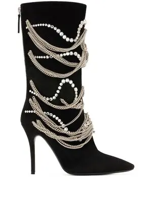 GIUSEPPE ZANOTTI Sheena Embellished Boots - Black