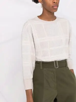Brunello Cucinelli Check-knit Jumper