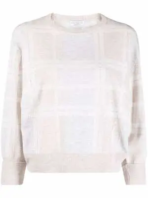 Brunello Cucinelli Check-knit Jumper