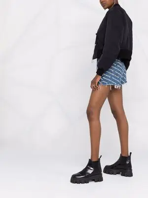 Alexander Wang Logo Denim Shorts
