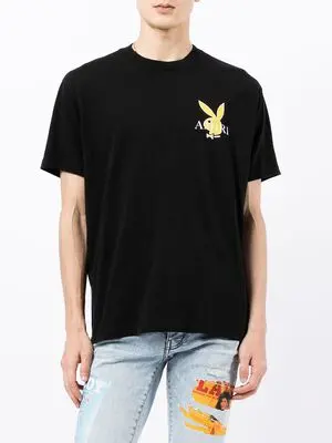 Amiri Playboy Bunny-Print T-Shirt - Black | Editorialist