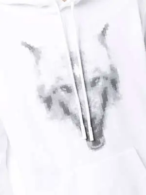 COUNTY OF MILAN Wolf Print Cotton Hoodie
