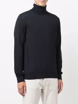 Emporio Armani Roll Neck Jumper - Blue