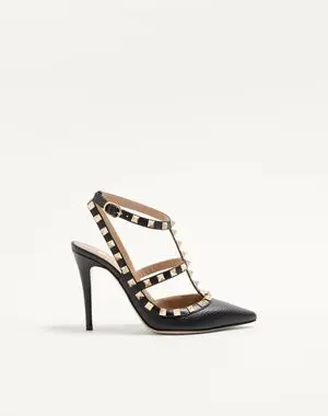Valentino Garavani Rockstud Ankle Strap Pumps - Black