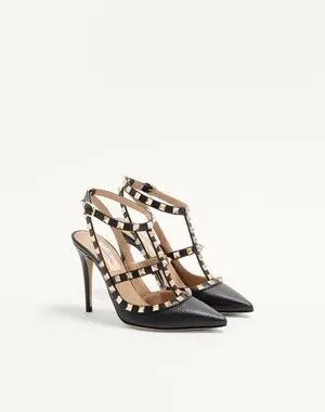 Valentino Garavani Rockstud Ankle Strap Pumps - Black