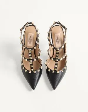 Valentino Garavani Rockstud Ankle Strap Pumps - Black