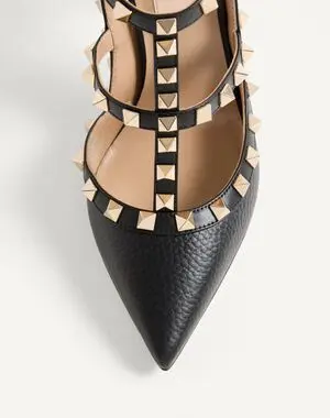 Valentino Garavani Rockstud Ankle Strap Pumps - Black