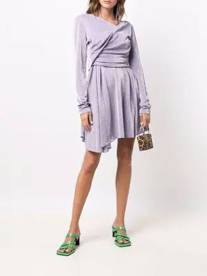 MSGM Long-sleeved Gathered Dress