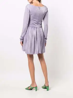 MSGM Long-sleeved Gathered Dress