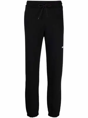 MSGM Logo Detail Jersey Sweatpants - Black