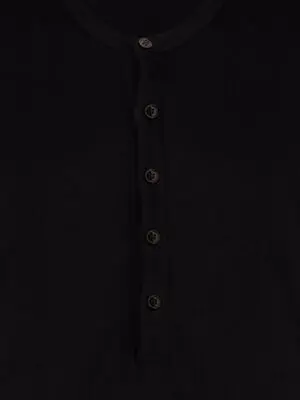 TOM FORD Henley-neck T-shirt - Black