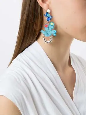 AMIR SLAMA Peace Now Mismatched Earrings