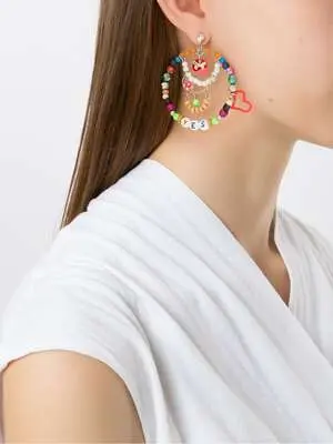 AMIR SLAMA Charms Mismatched Earrings