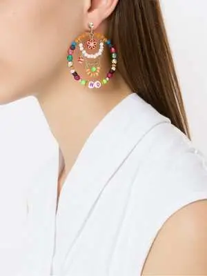 AMIR SLAMA Charms Mismatched Earrings