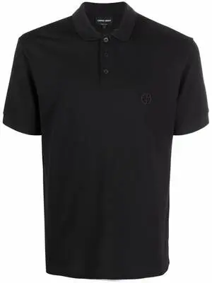Giorgio Armani Classic Short-sleeve Polo Shirt - Black
