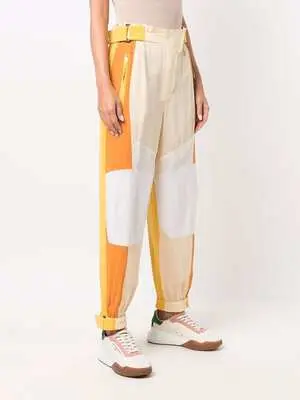 Stella McCartney Lacey Patchwork-design Tapered Trousers