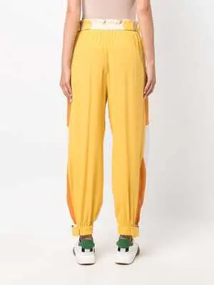 Stella McCartney Lacey Patchwork-design Tapered Trousers