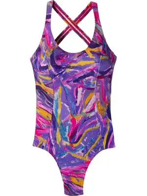AMIR SLAMA Graphic-print Swimsuit - Purple