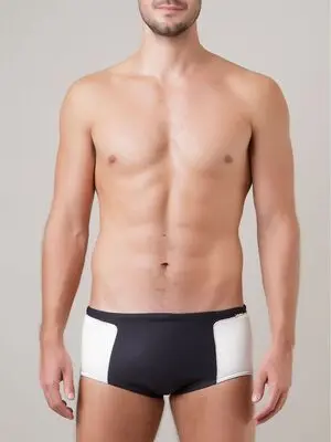 AMIR SLAMA Two-tone Panel Swim Shorts
