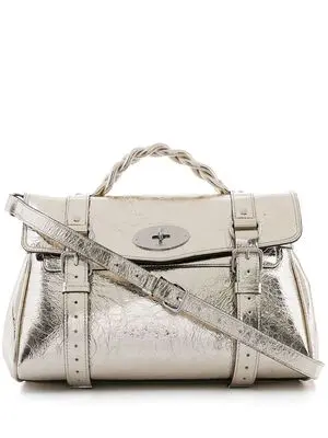 Mulberry Crushed-effect Metallic Alexa Bag