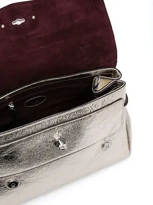 Mulberry Crushed-effect Metallic Alexa Bag