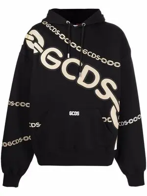 Gcds Chain-link Logo-print Hoodie