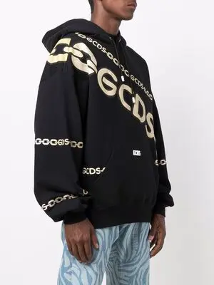 Gcds Chain-link Logo-print Hoodie