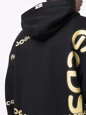 Gcds Chain-link Logo-print Hoodie