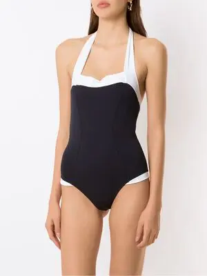 AMIR SLAMA Two-tone One-piece Swimsuit