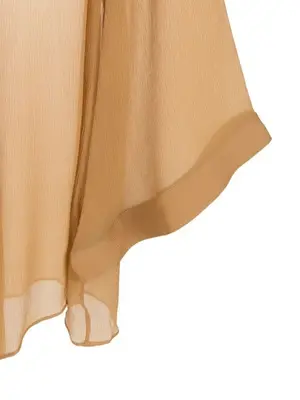 AMIR SLAMA Tie-front Silk Beach Cover-up