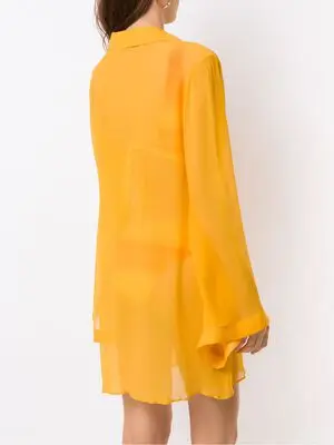 AMIR SLAMA Tie-front Silk Beach Cover-up