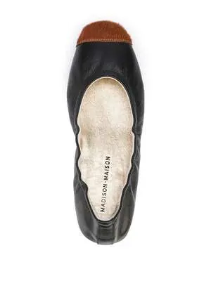 MADISON MAISON Elasticated Ballerina Shoes - Black
