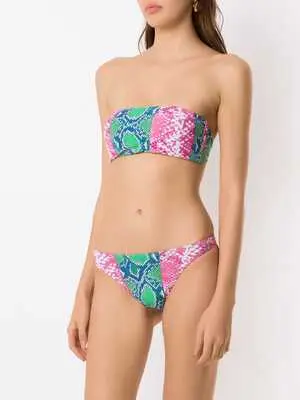 AMIR SLAMA Snakeskin-print Bikini Set