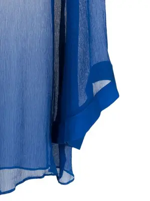 AMIR SLAMA Tie-front Silk Beach Cover-up