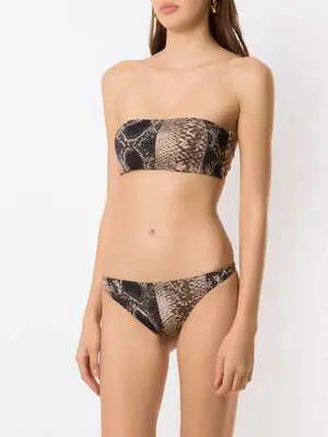 AMIR SLAMA Snakeskin Print Bikini