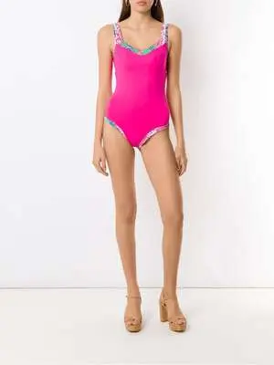 AMIR SLAMA Snakeskin Print Swimsuit