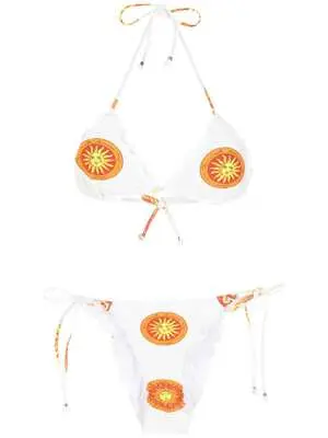 AMIR SLAMA Printed Bikini Set - White