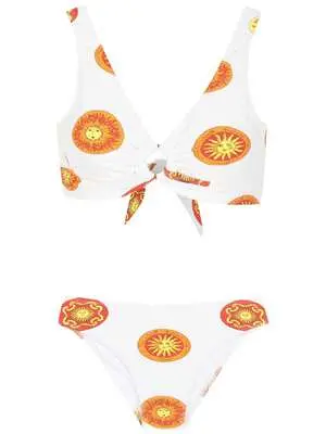 AMIR SLAMA Printed Bikini Set - White