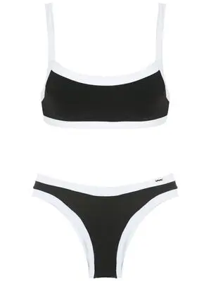AMIR SLAMA Two-tone Bikini Set - Black
